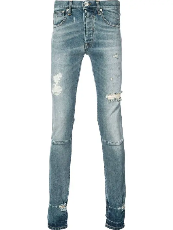 BEN TAVERNITI UNRAVEL PROJECT Distressed Skinny Jeans - Blue