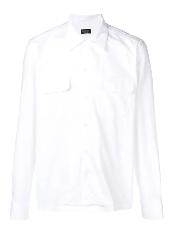 DELL'OGLIO Pointed Collar Shirt - White
