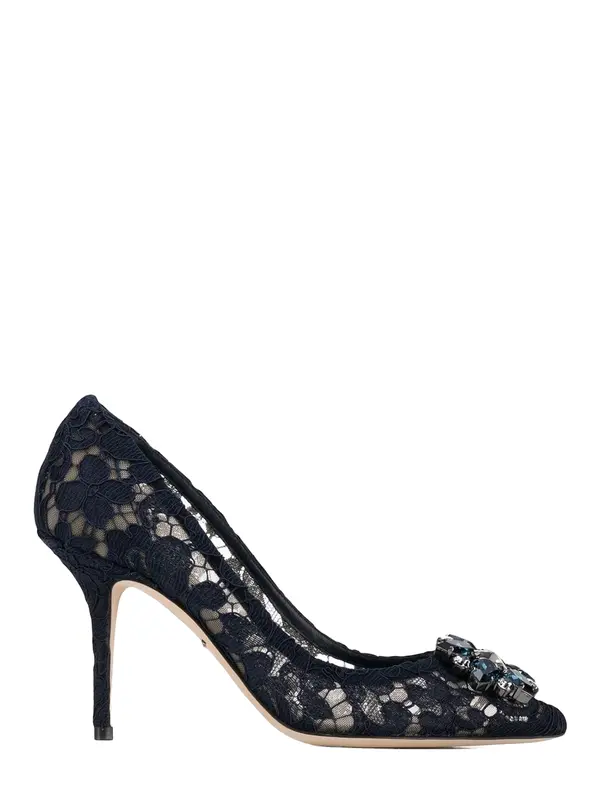 Dolce & Gabbana Belluci 90mm Lace Pumps - Blue