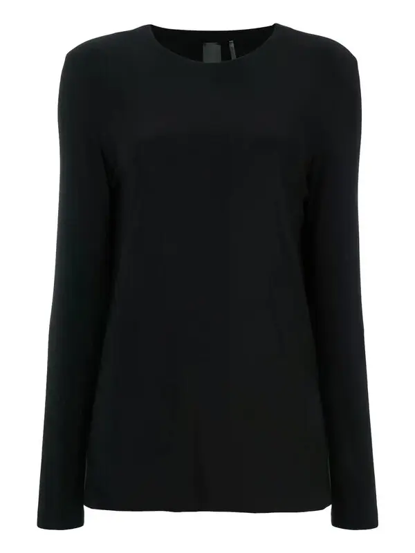 Norma Kamali Round Neck Sweater - Black