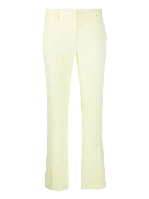 L' AUTRE CHOSE Bootcut Cropped Trousers - Yellow