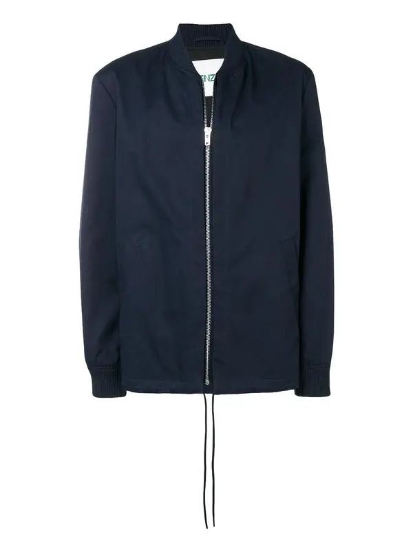 Kenzo Zip Front Jacket With Shawl Collar - Blue