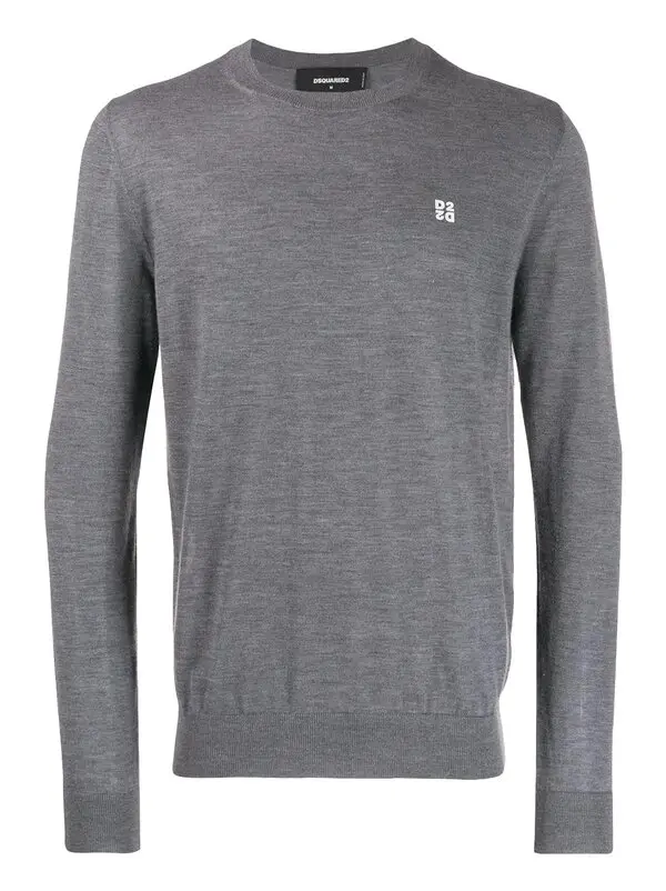 Dsquared2 Small Logo Cashmere Sweater - Grey