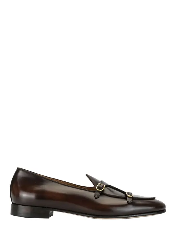 EDHEN MILANO Brera Double-strap Loafers - Brown