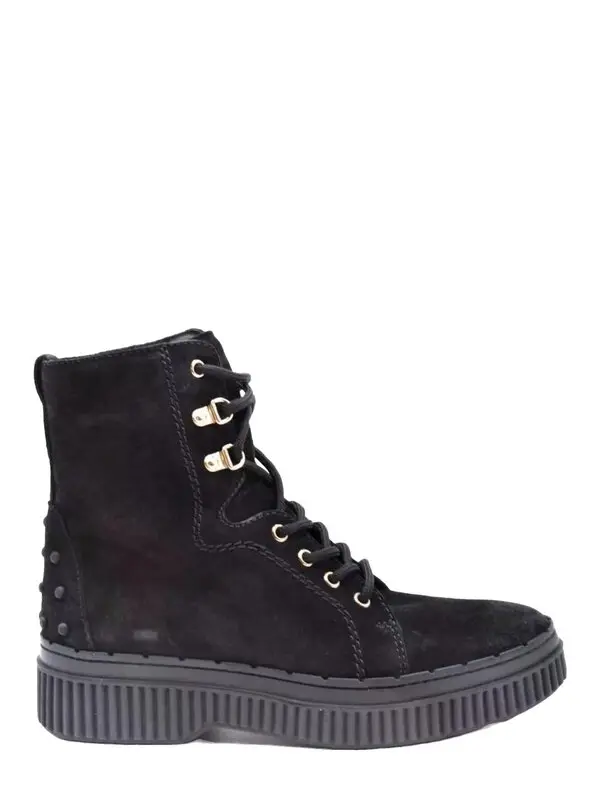 TOD'S Lace-up Combat Boots - Black