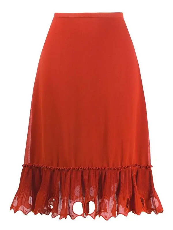 See By Chloé Embellished Hem A-line Skirt - Orange