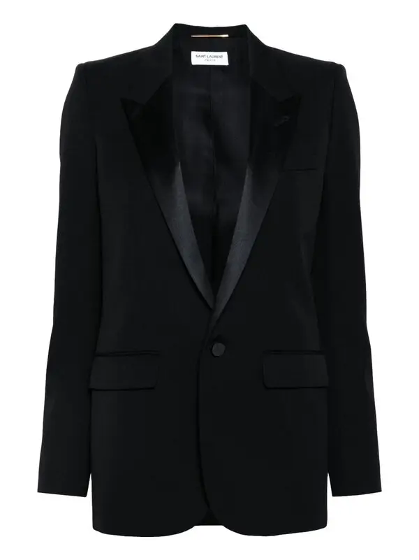 Saint Laurent Single-breasted Tuxedo Jacket - Black