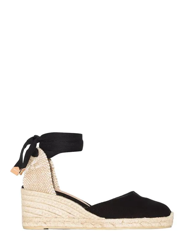 CastaÑer Carina 60 Wedge Espadrilles - Black