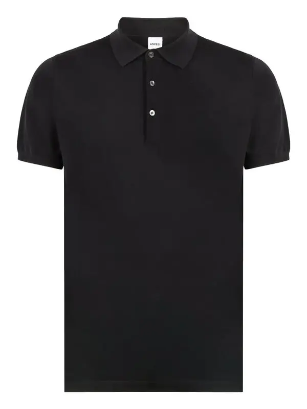 Aspesi Cotton Polo Shirt - Black
