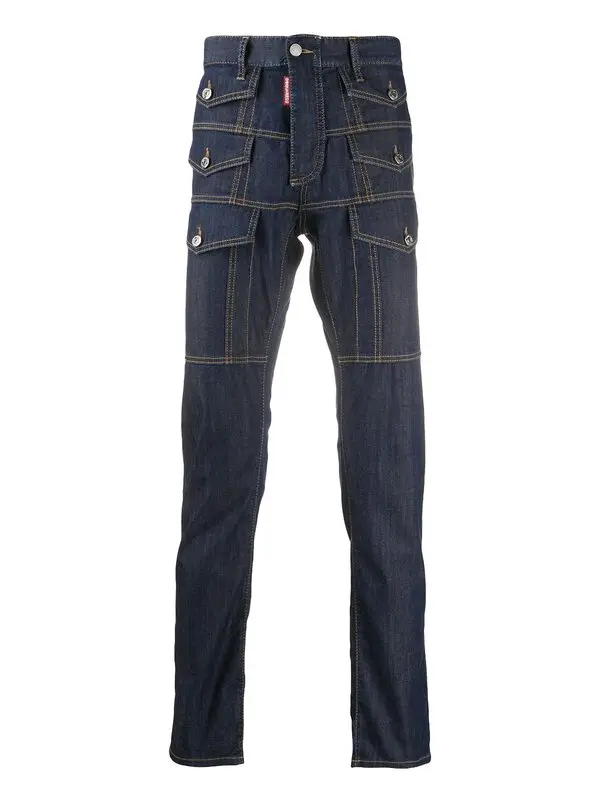 Dsquared2 Cool Guy" Multi-pocket Slim Fit Jeans - Blue