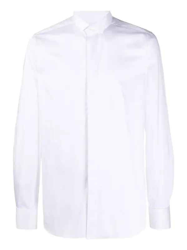 XACUS Long Sleeve Tailored Shirt - White