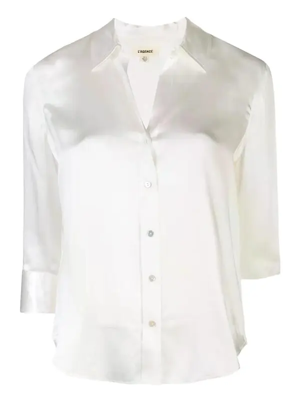 L'Agence Dani Silk Blouse - White
