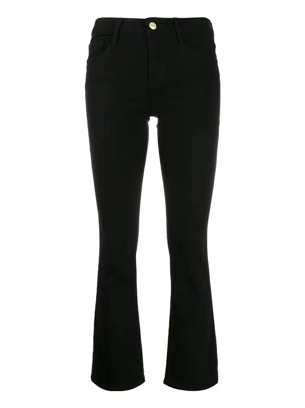 FRAME Slim-fit Cropped Jeans - Black
