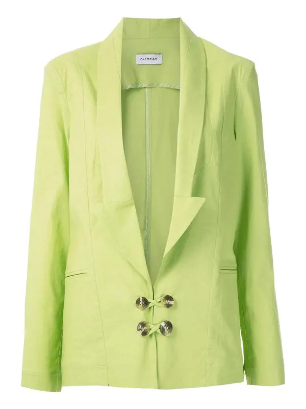 OLYMPIAH Bryone Plunge Blazer - Green