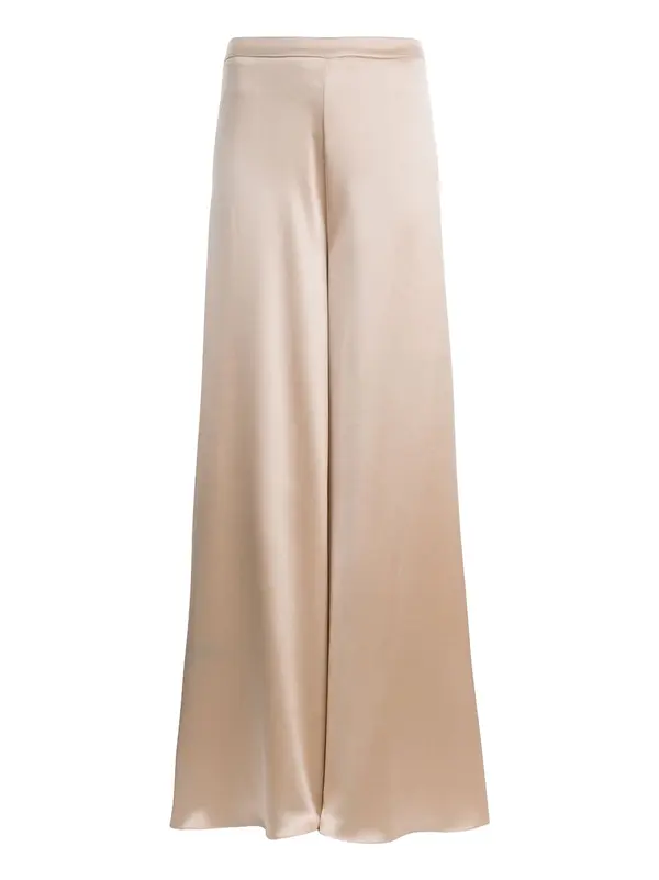 Voz Charmeuse Palazzo Trousers - Neutrals