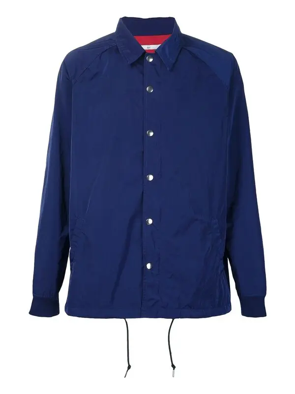 321 Coach Drawstring Buttoned Jacket - Blue