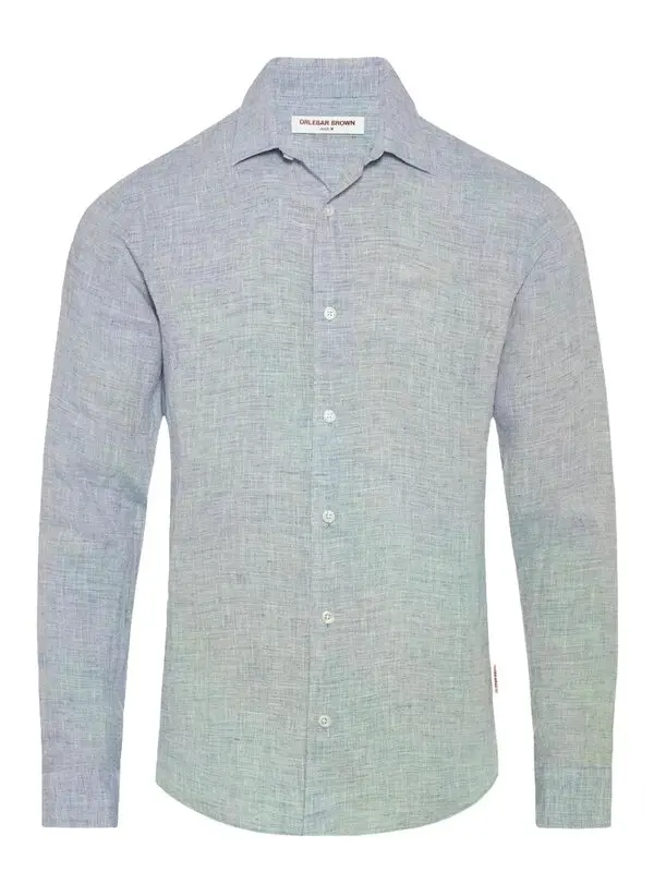 Orlebar Brown Giles Linen Shirt - Blue