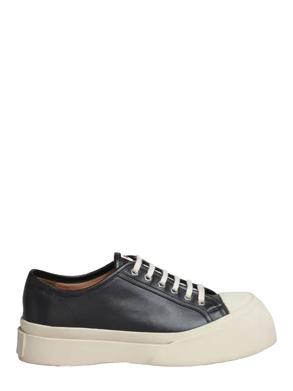 Marni Pablo Leather Flatform Sneakers - Black