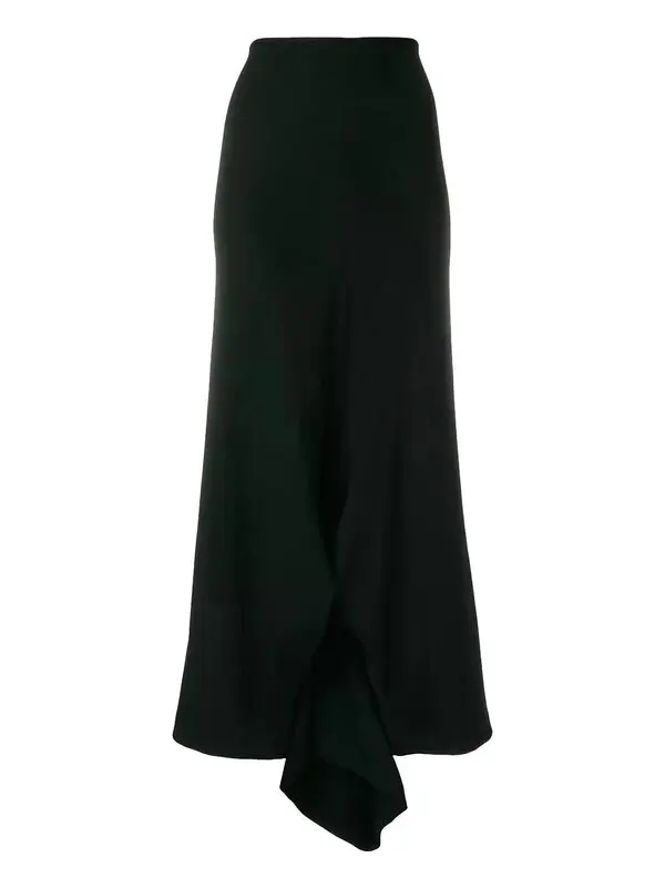 Comme Des Garçons Draped Asymmetric Wide Leg Trousers - Black
