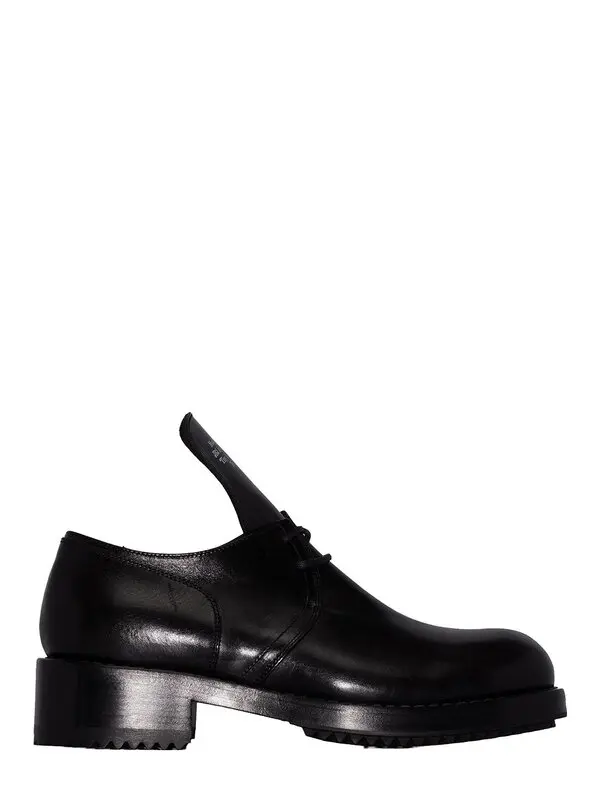 Raf Simons Leather Lace-up Derby Shoes - Black