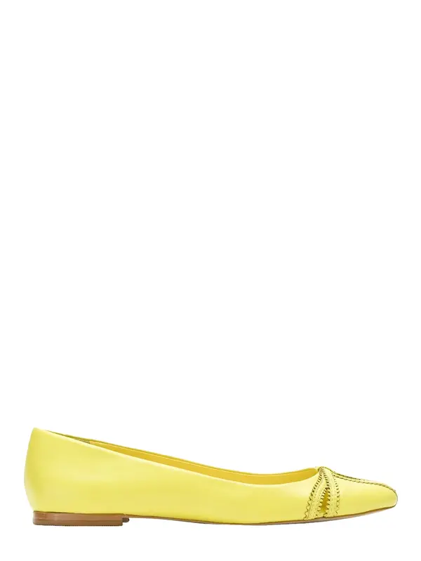 STUDIO CHOFAKIAN Pati Leather Ballerinas - Yellow