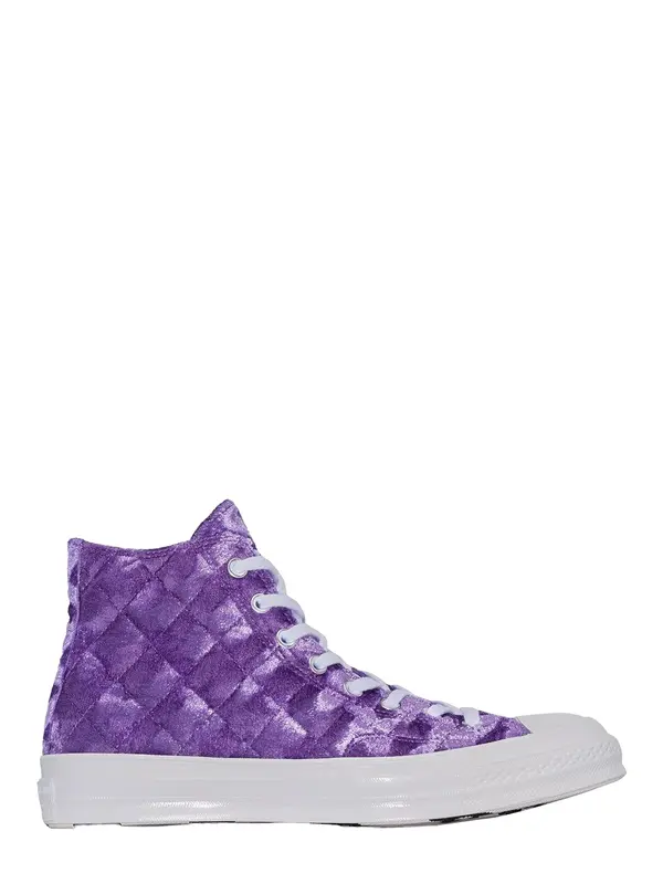 CONVERSE Chuck 70 Hi Quilted Velvet Sneakers - Purple