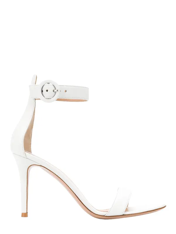 GIANVITO ROSSI Portofino 85mm Leather Sandals - White