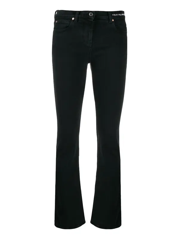 Valentino Garavani Slim-fit Poem Detail Jeans - Black