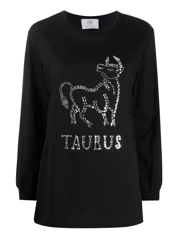 Alberta Ferretti Taurus Crystal-embellished Jumper - Black