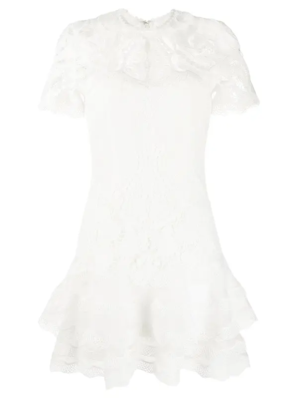 Simkhai Lace-paneled Crepe Dress - White