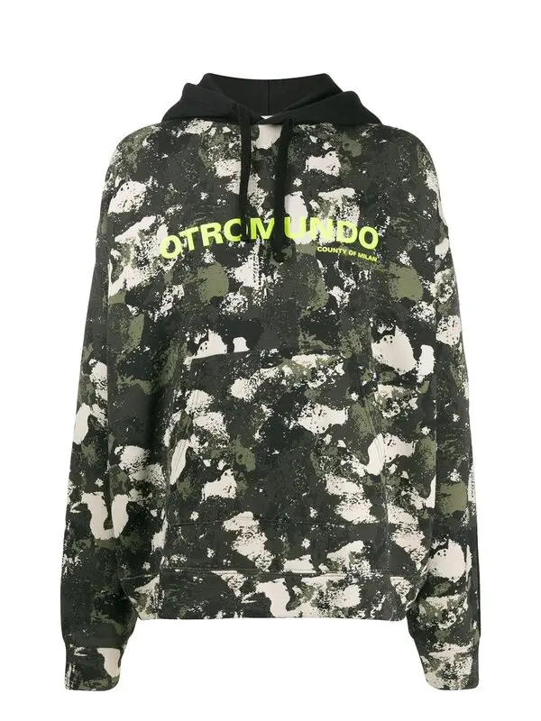 COUNTY OF MILAN Otromundo Print Hoodie - Green