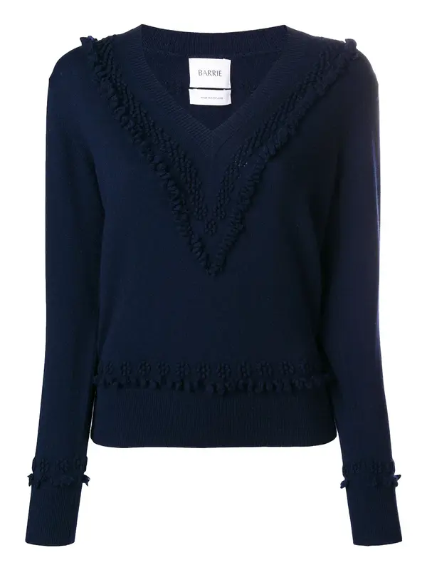 BARRIE Romantic Timeless Cashmere Pullover - Blue