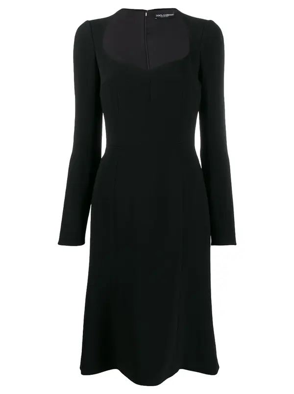 Dolce & Gabbana Cady Midi Dress - Black