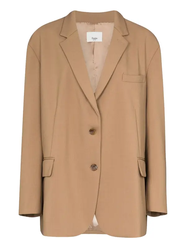 THE FRANKIE SHOP Bea Boxy Blazer - Brown