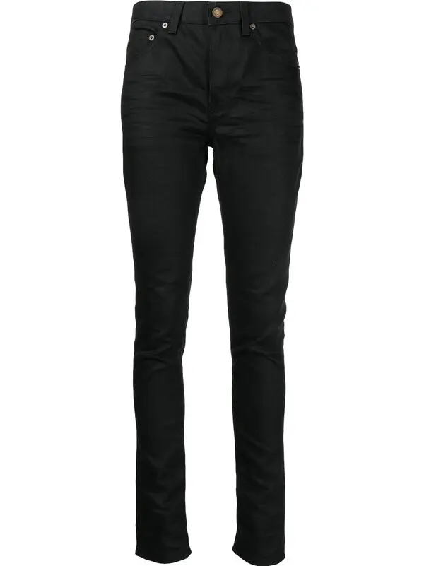 Saint Laurent Mid-rise Skinny Jeans - Black