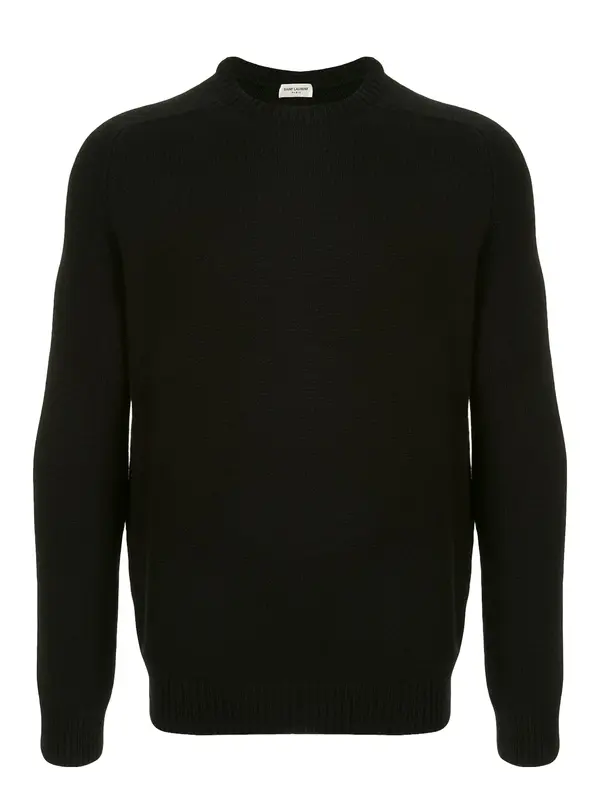 Saint Laurent Cashmere Crew Neck Jumper - Black