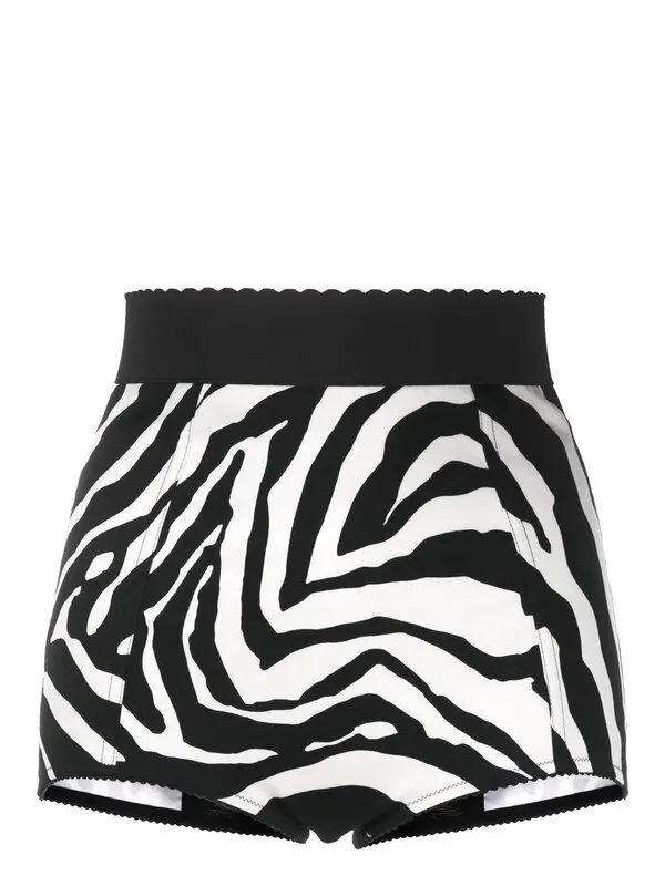 Dolce & Gabbana Zebra-print Shorts - Black