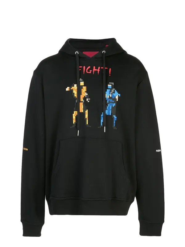 MOSTLY HEARD RARELY SEEN Fight! Pixelated Hoodie - Black