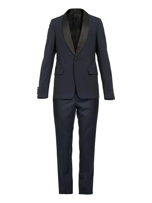 Prada Shawl-lapel Tuxedo Suit - Blue