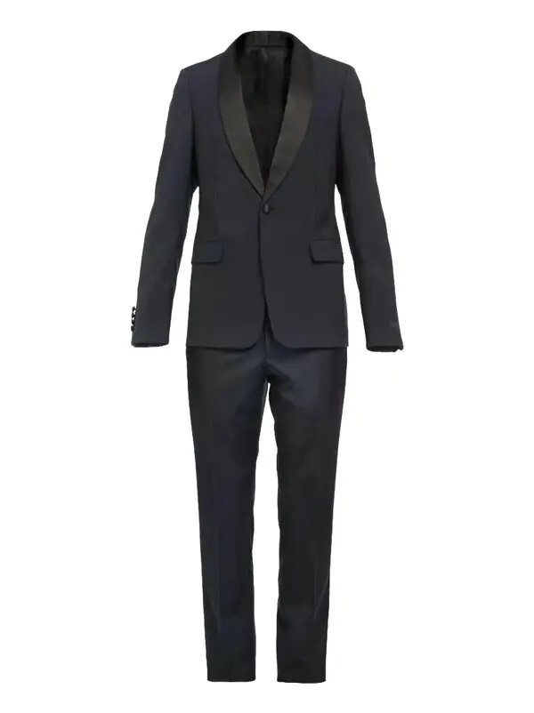 Prada Wool And Mohair Tuxedo Suit - Blue