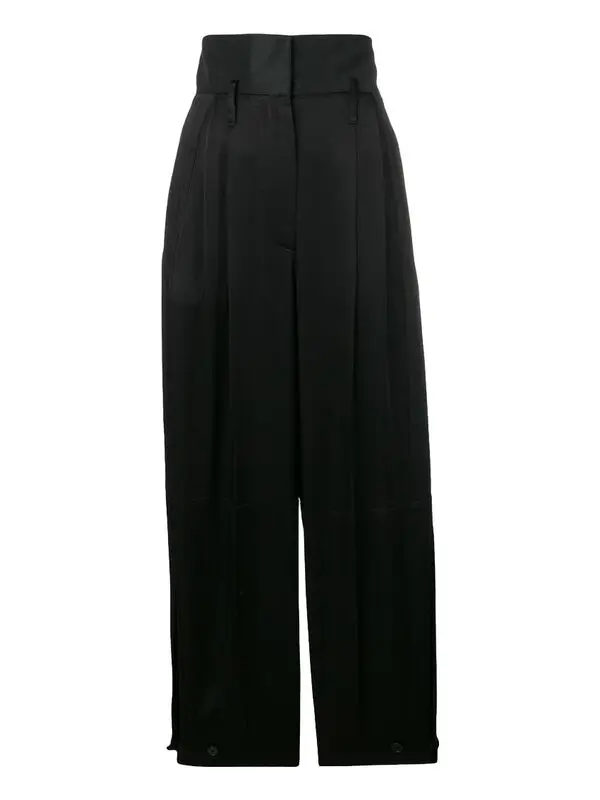 Givenchy High-waisted Satin Trousers - Black