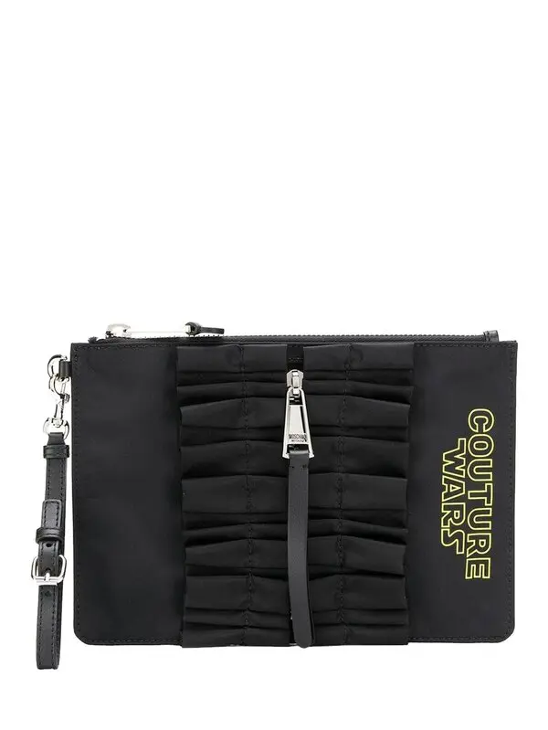 Moschino Wrist-strap Clutch Bag - Black