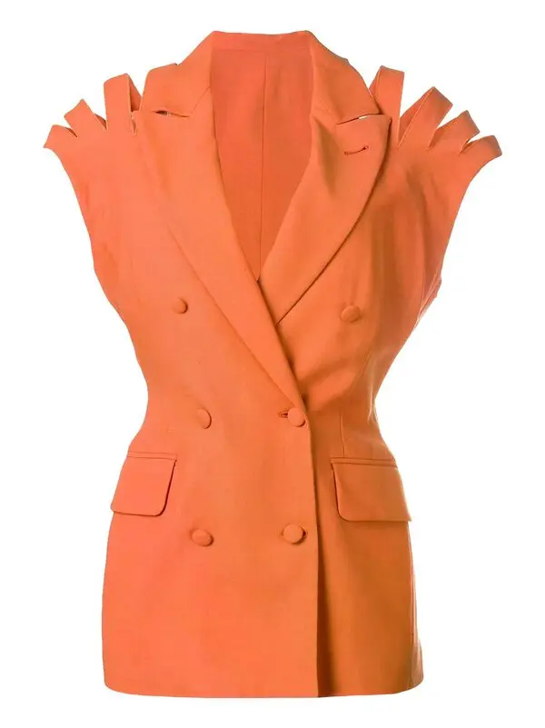 Jean Paul Gaultier 1989 'voyage Autour Du Monde En 168 Tenues' Blazer - Orange