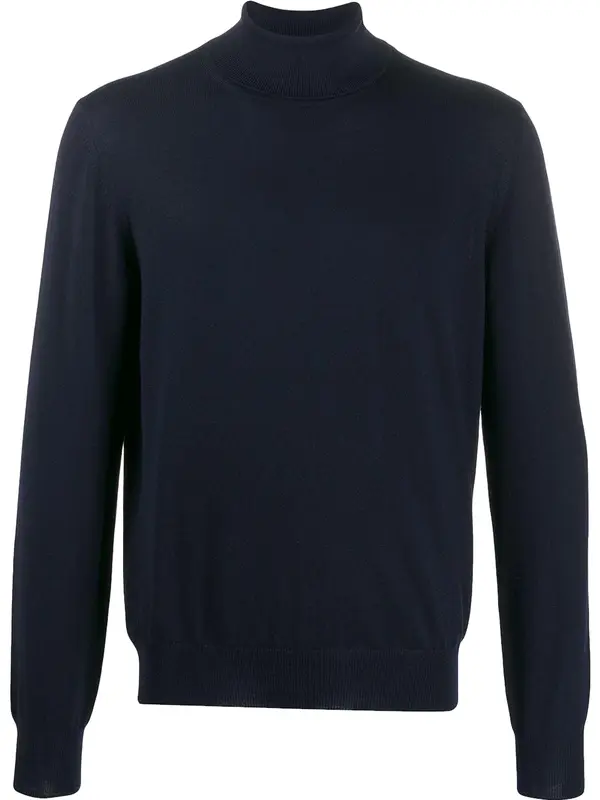 BARBA NAPOLI Knitted Rollneck - Blue