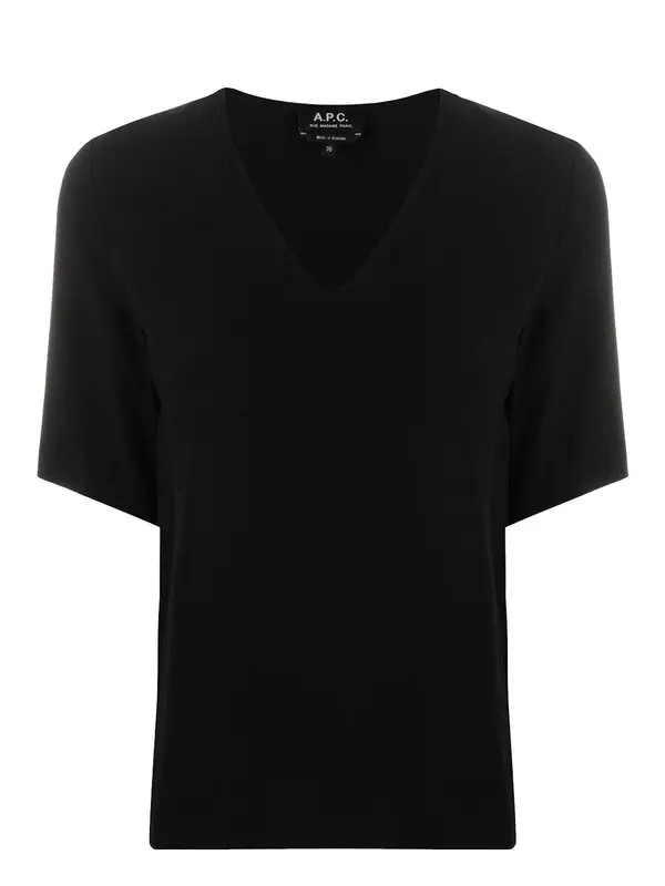 A.p.c. V-neck Relaxed-fit T-shirt - Black