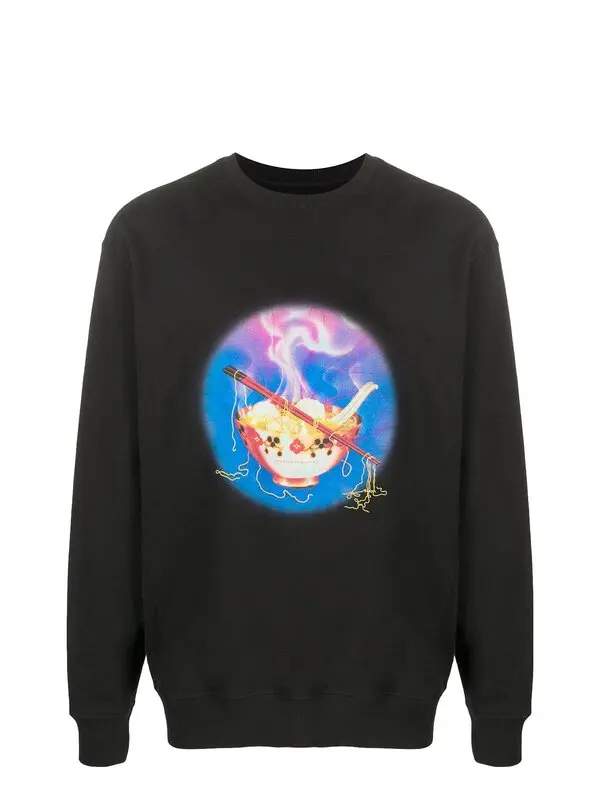 Opening Ceremony Graphic Print Relaxed-fit Sweatshirt - Black