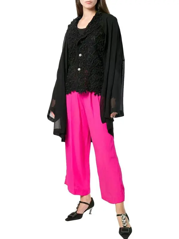 Comme Des Garçons 1989 Macramé Layered Jacket - Black