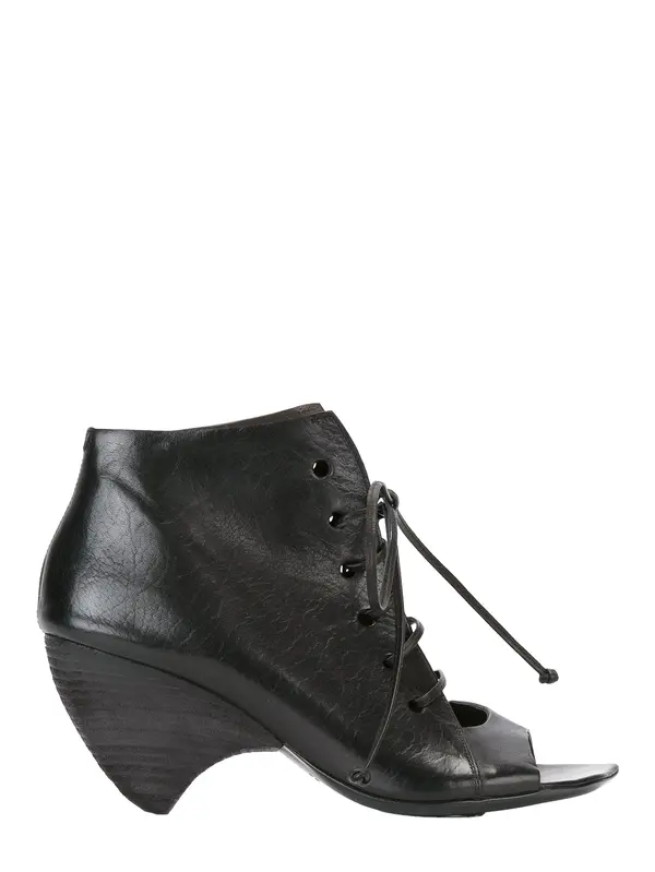 Marsèll Structured Lace-up Ankle Boots - Black