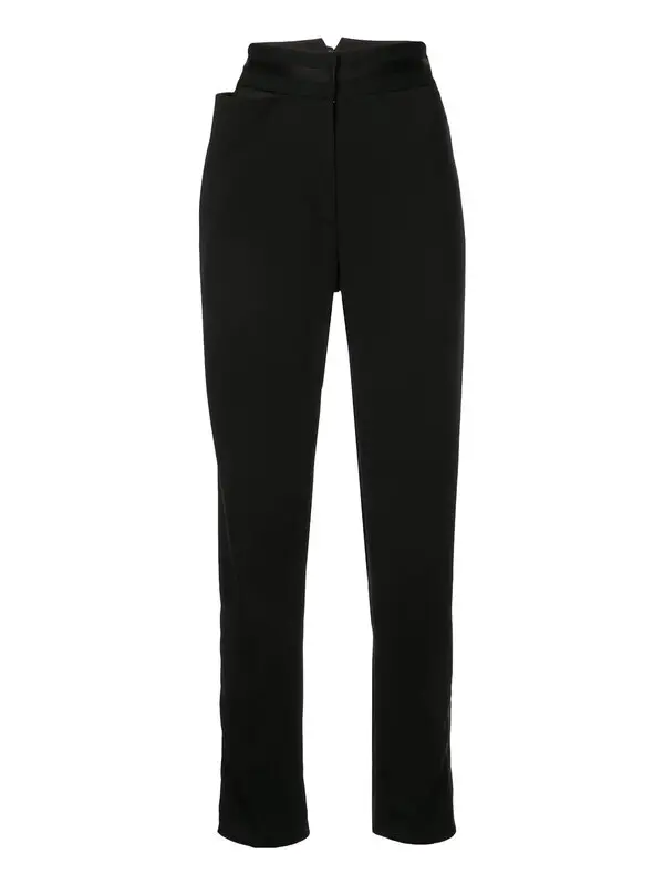 Valery Kovalska Tapered High Waisted Trousers - Black