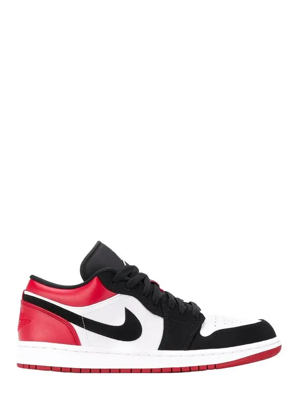 JORDAN Air 1 Low Black Toe Sneakers - White